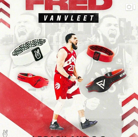 NBA Toronto Raptors Fred VanVleet x Deuce Brand Wristbands