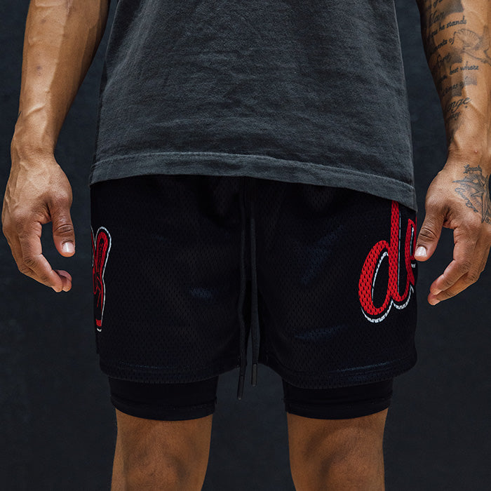 Deuce Mesh Shorts | Black/Red – Deuce Brand