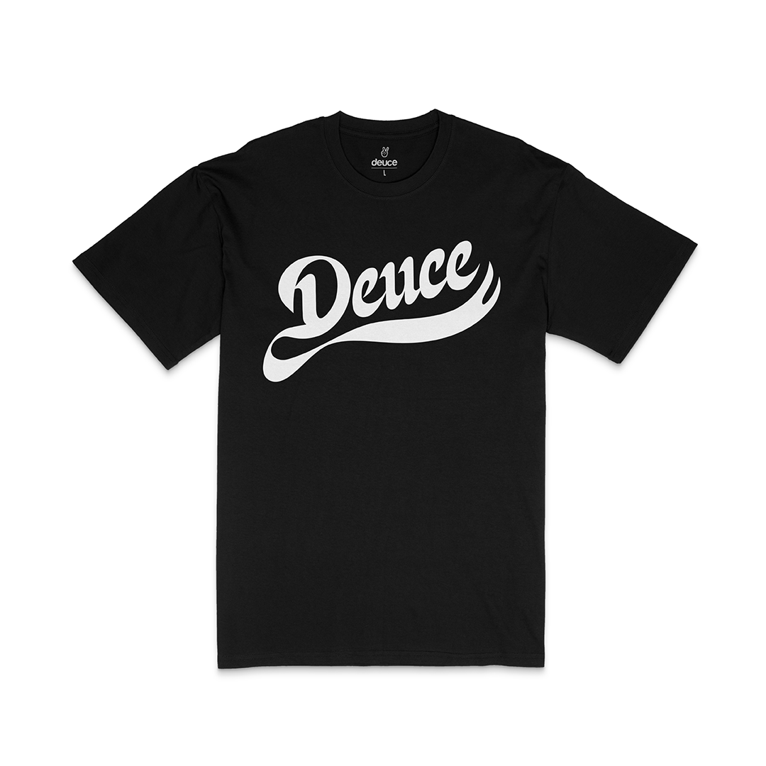 Deuce Kids Tee - Cursive Statement | Black/White – Deuce Brand