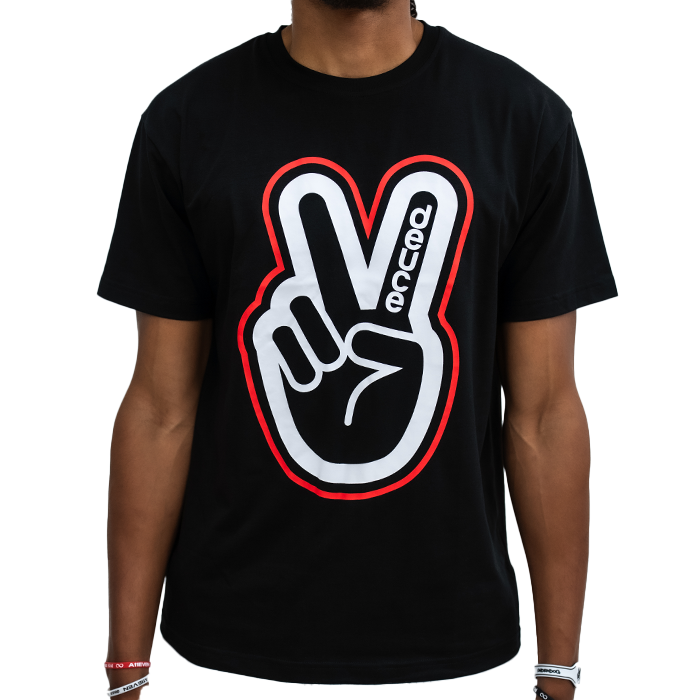 Deuce Peace Logo TShirt- Black – Deuce Brand