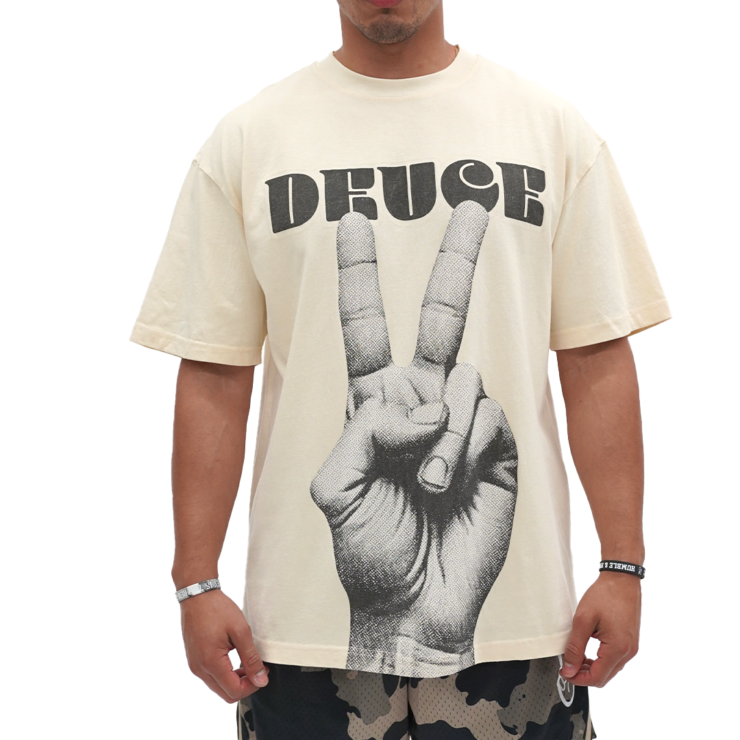 Deuce Peace Hand Tee | Cream – Deuce Brand