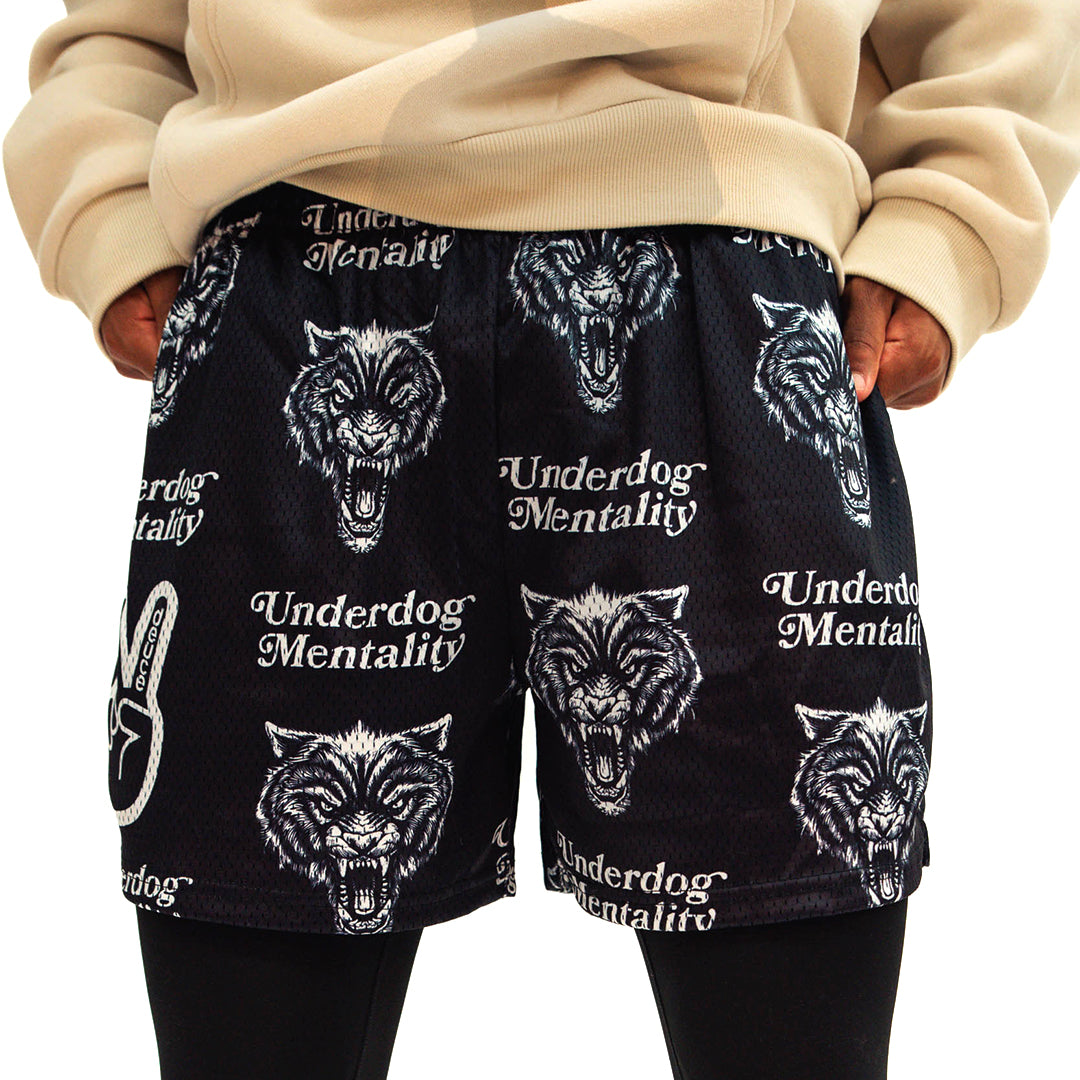 Deuce "Underdog Mentality" Mesh Shorts | Black – Deuce Brand
