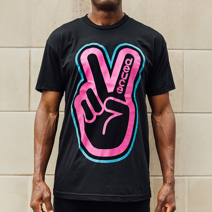 Deuce Peace Logo TShirt- Black – Deuce Brand