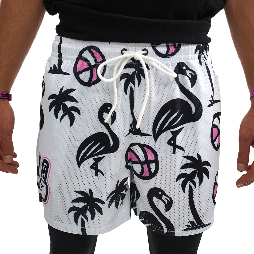 Deuce Mesh Shorts | Paradise White – Deuce Brand