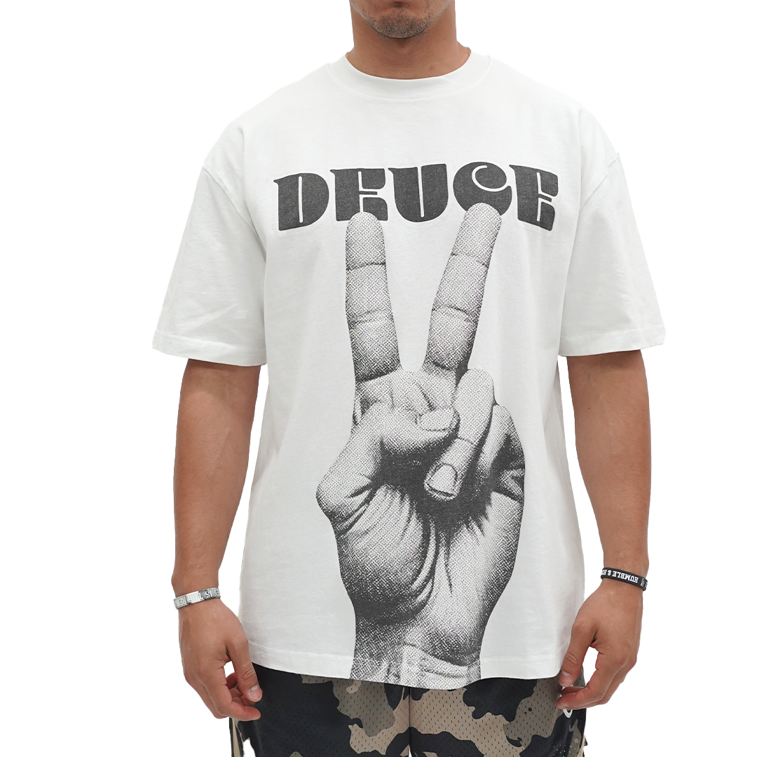Deuce Peace Hand Tee | White – Deuce Brand